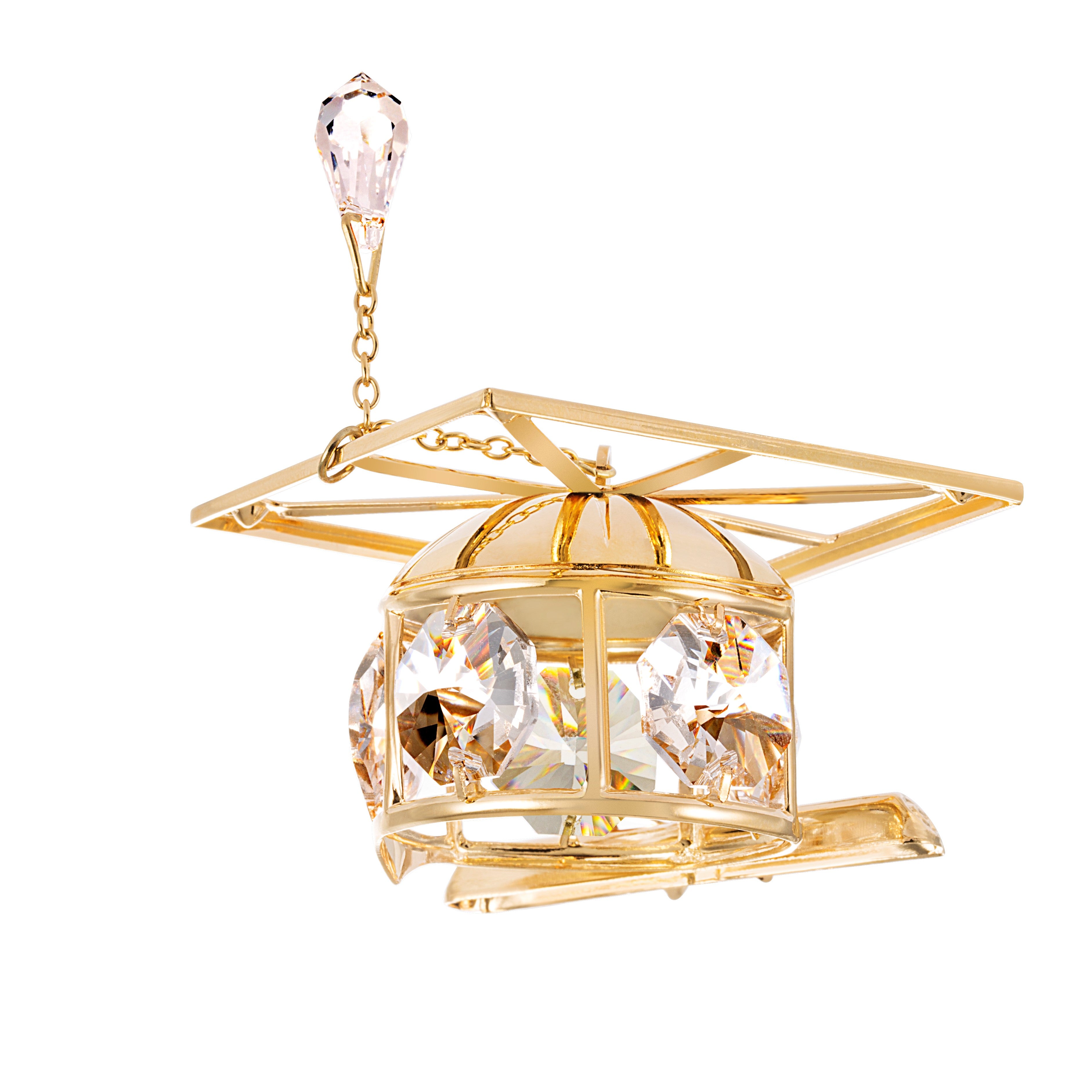 24K gold plated graduation cap with Swarovski crystal element ...